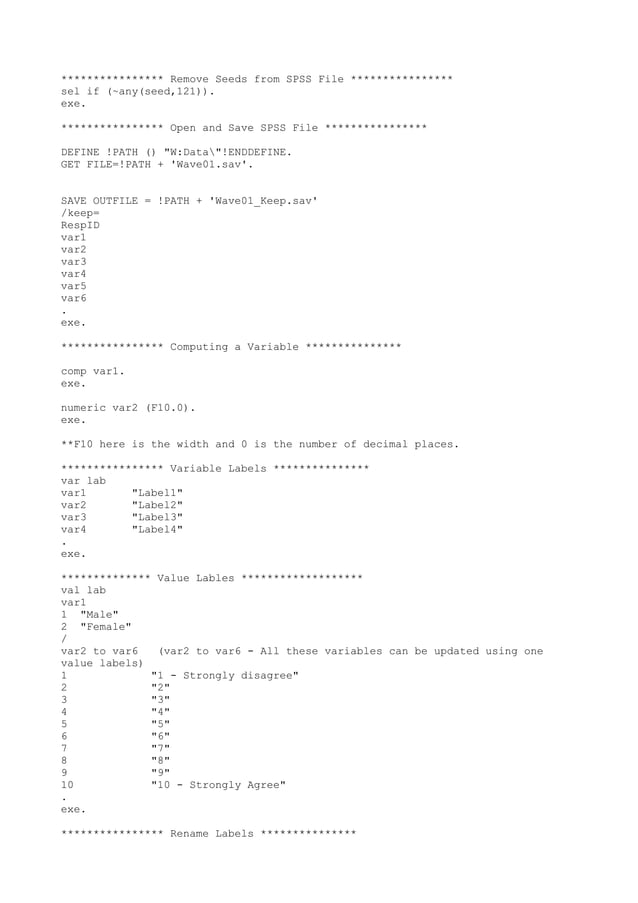 Spss Syntax Pdf