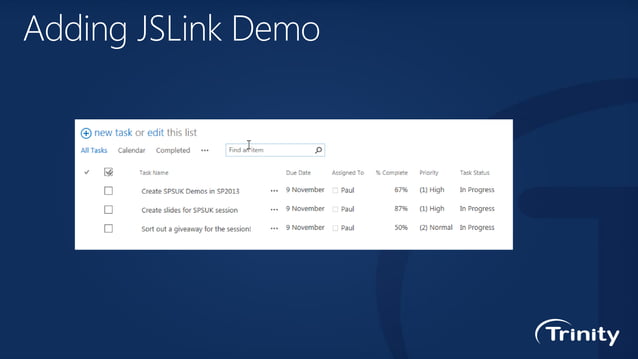 SPSSTHLM - Using JSLink and Display Templates for ITPros | PPT