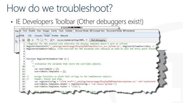 SPSSTHLM - Using JSLink and Display Templates for ITPros | PPT