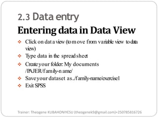 Spss training notes | PDF