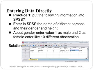 Spss training notes | PDF