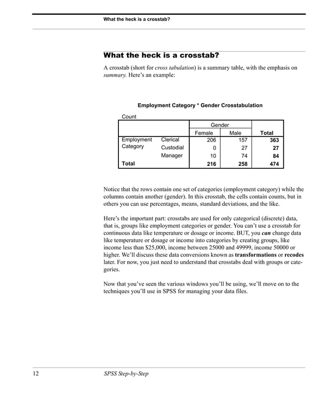 Spss tutorial 1 | PDF