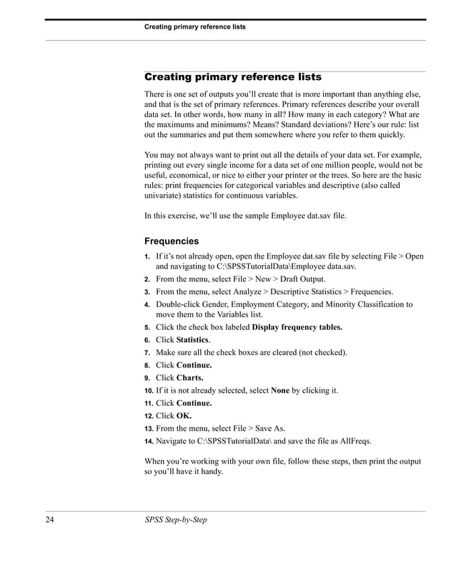 Spss tutorial 1 | PDF