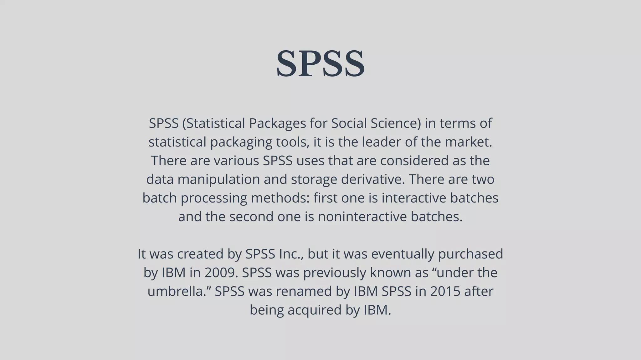 Spss vs excel | PPTX