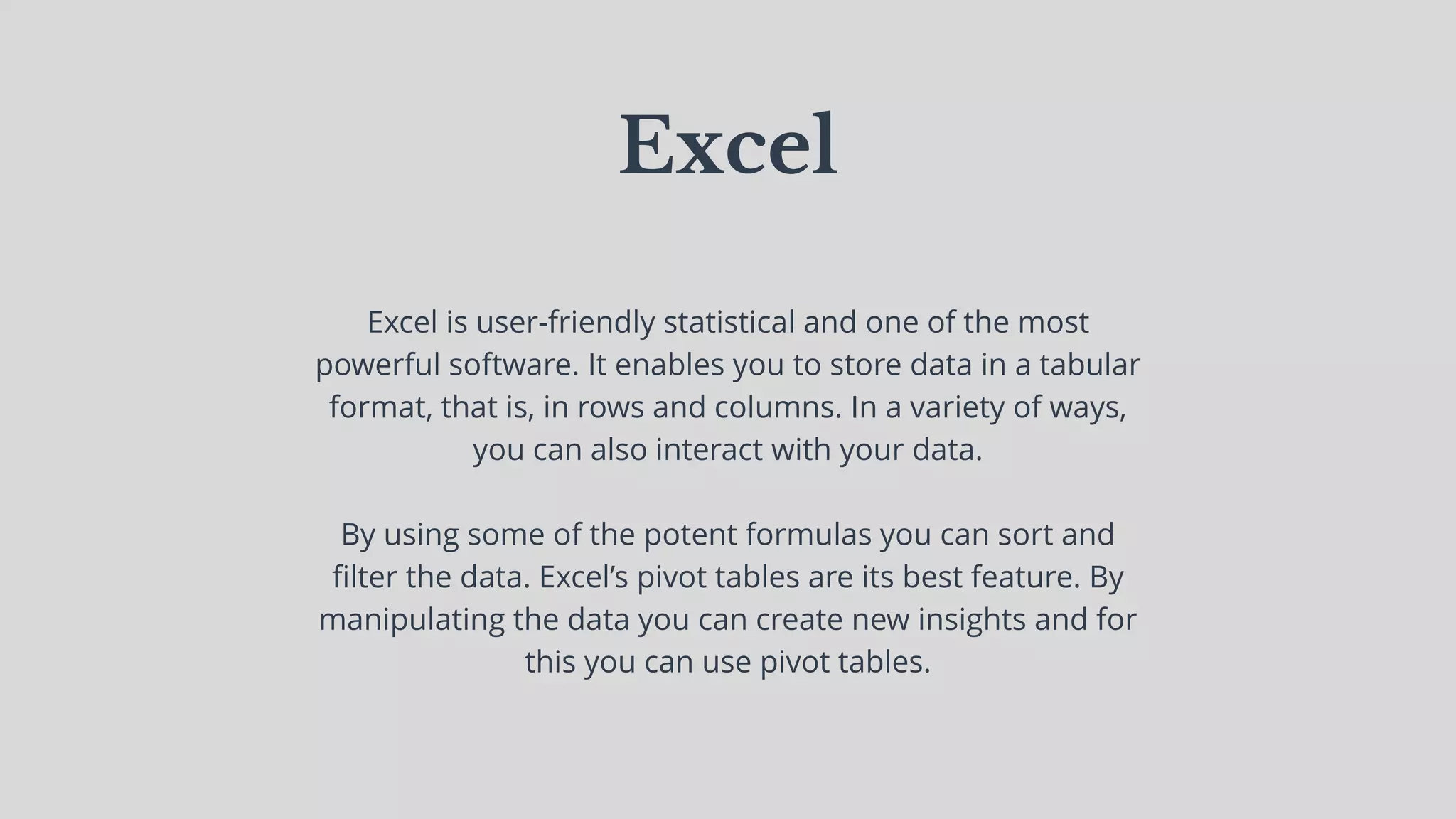 Spss vs excel | PPTX