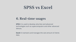 Spss vs excel | PPTX