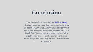 Spss vs excel | PPTX