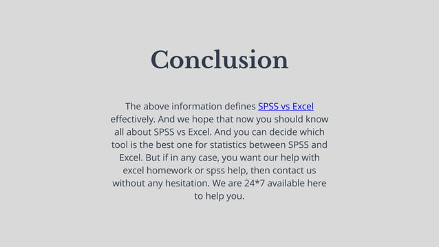 Spss vs excel | PPTX