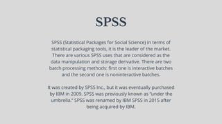 Spss vs excel | PPTX