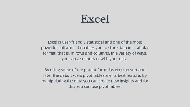Spss vs excel | PPTX