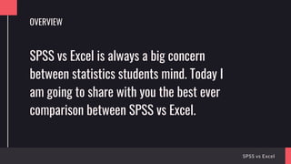 Spss vs excel which one is the best tool for statistics | PDF