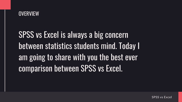 Spss vs excel which one is the best tool for statistics | PDF