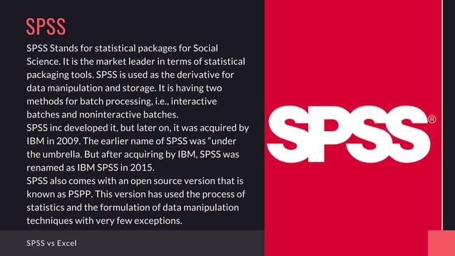 Spss vs excel which one is the best tool for statistics | PDF