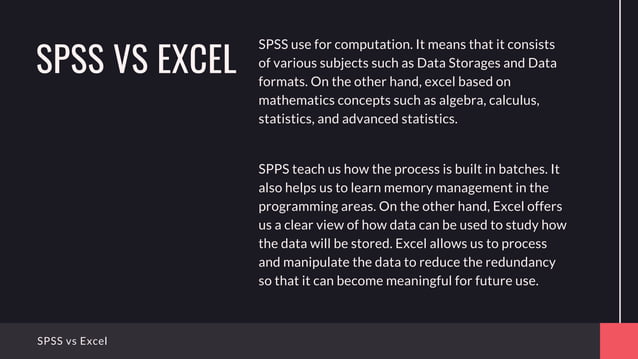 Spss vs excel which one is the best tool for statistics | PDF
