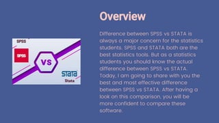 SPSS vs Stata: All You need to Know | PPTX