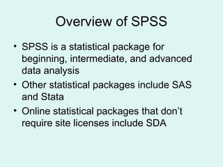 Basic Introduction of SPSS software_presentation | PPT