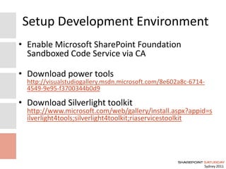 SharePoint Saturday - Sandbox development | PPT