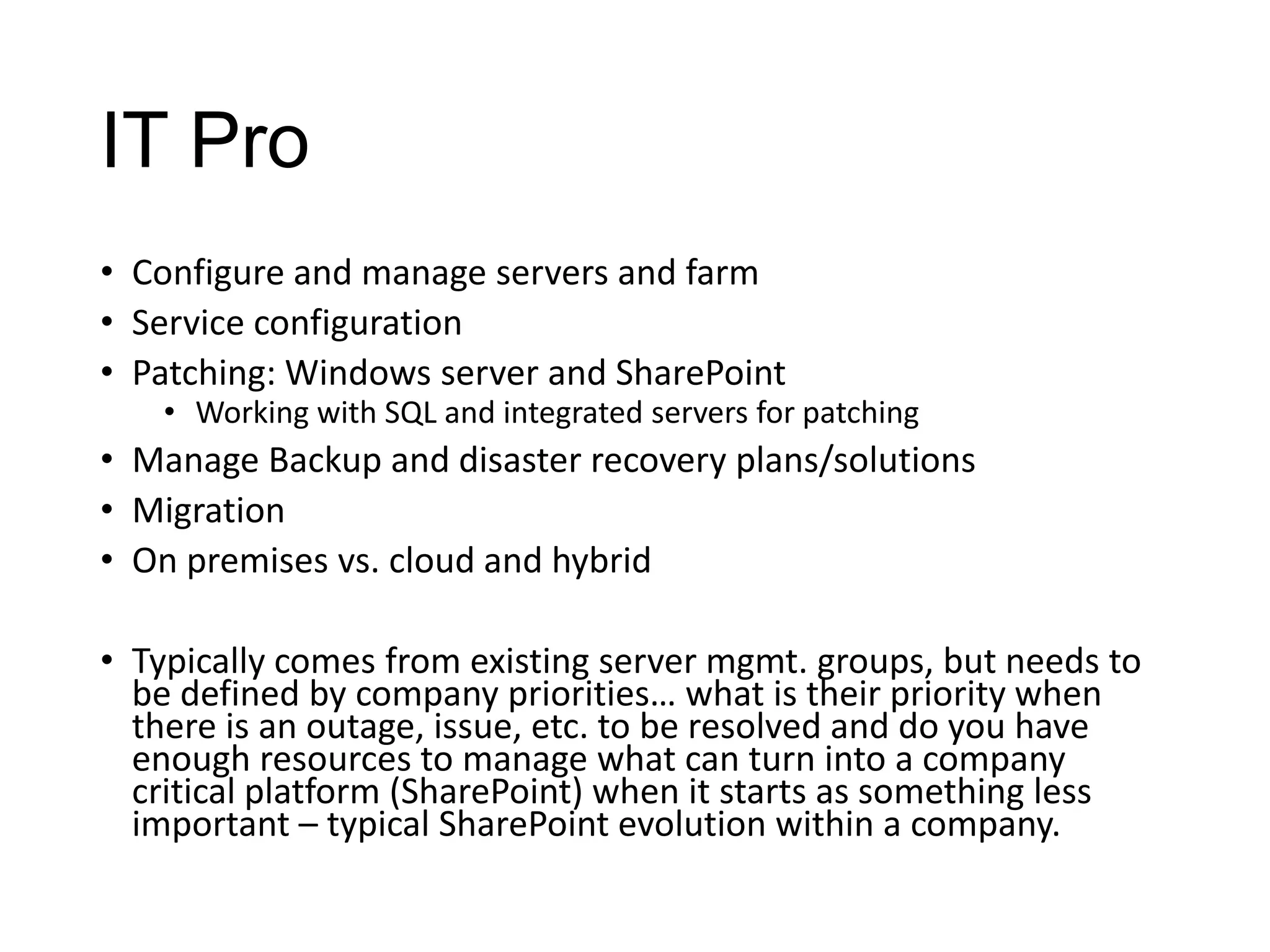 Understanding SharePoint Roles | PPTX