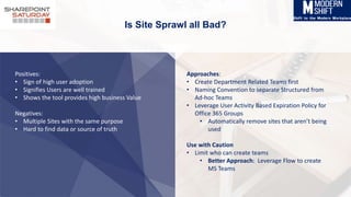 Teams Governance - SharePoint Saturday Calgary 2019 | PPTX