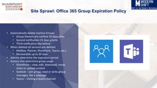 Teams Governance - SharePoint Saturday Calgary 2019 | PPTX