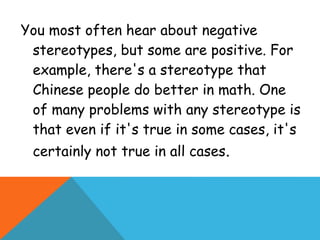 Workshop about Stereotypes | PDF | Debated Sensitive Social Issues ...