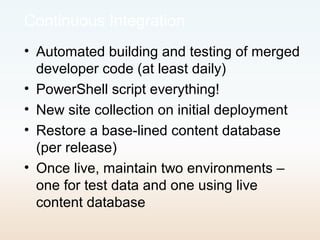 Lean-Agile SharePoint Development | PPT