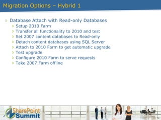 SharePoint 2010 Summit - Stress Free Migration | PPT