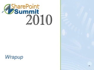 SharePoint 2010 Summit - Stress Free Migration | PPT