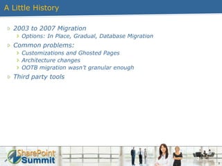 SharePoint 2010 Summit - Stress Free Migration | PPT