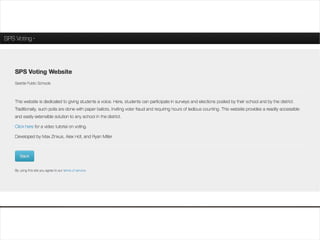 SPS Voting Web App WireFrames | PPT