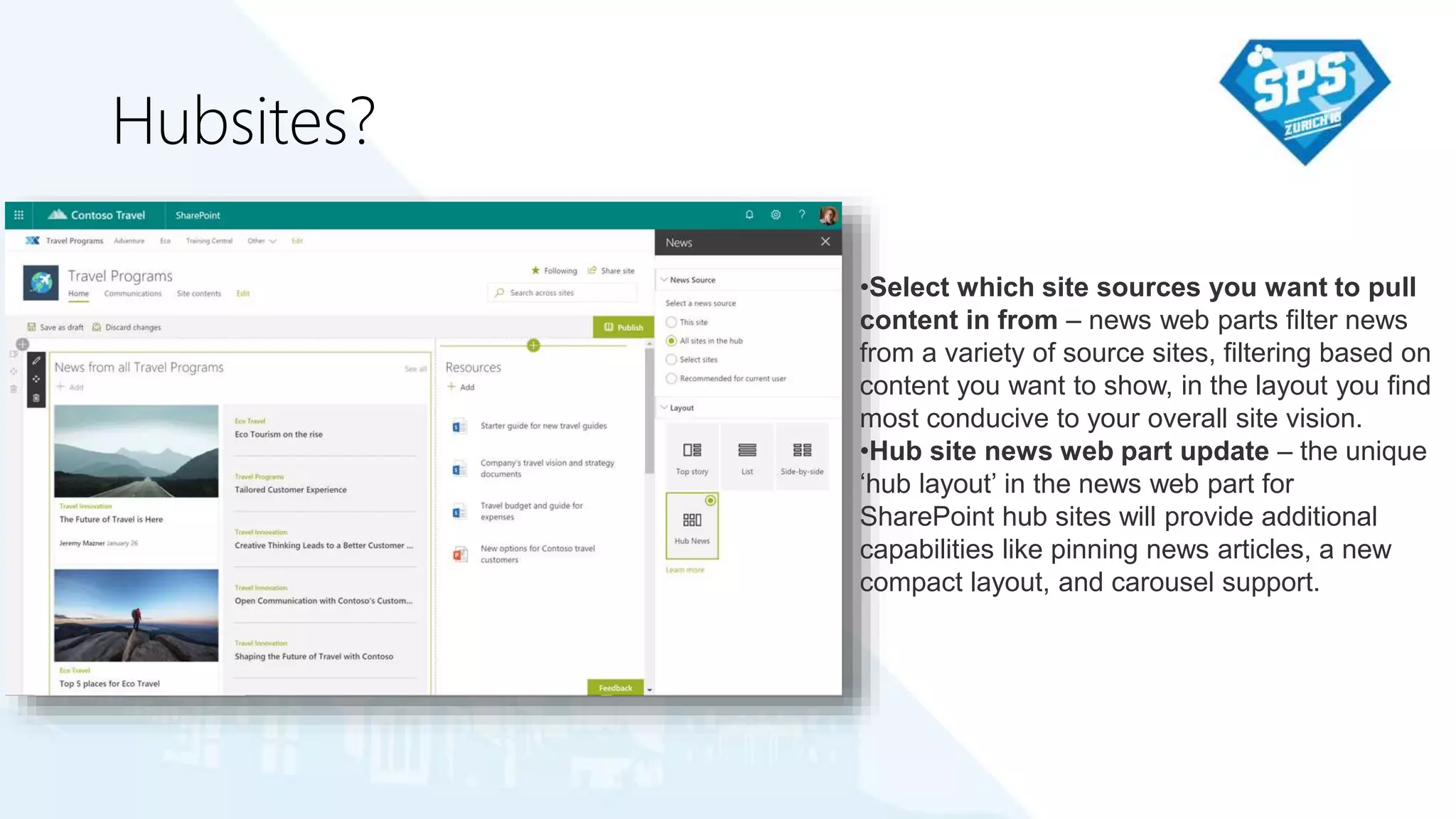 SharePoint hub sites in Office 365 | PPTX