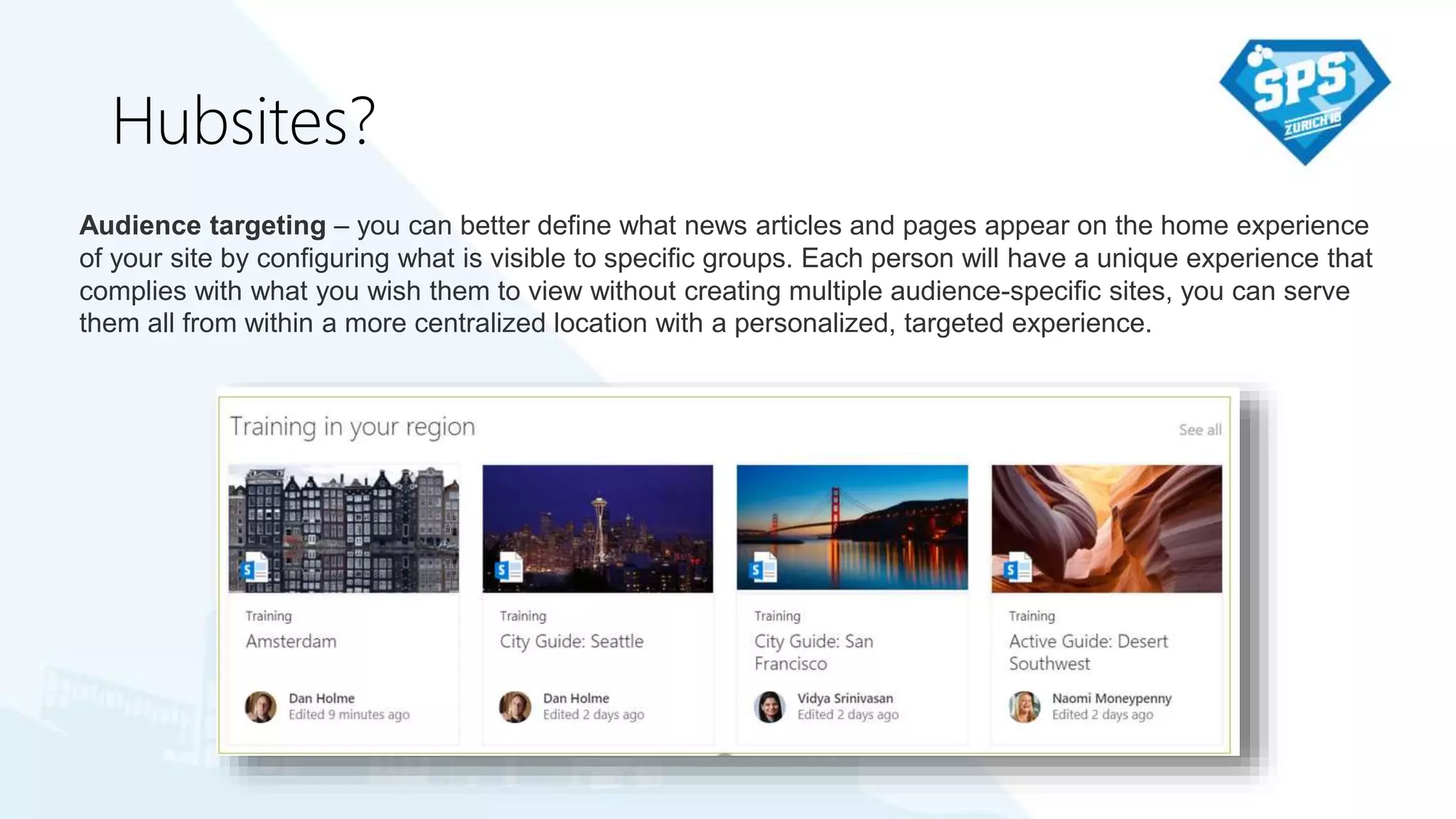 SharePoint hub sites in Office 365 | PPTX