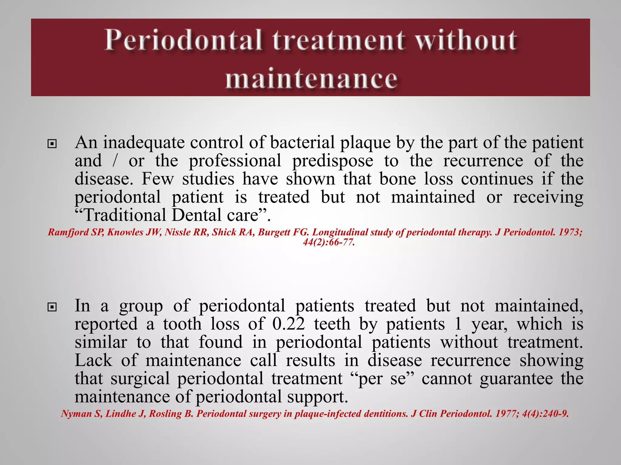 Supportive Periodontal Therapy | PPTX