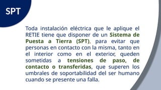 Sistemas de Puesata a Tierra (SPT) - Bajo normativa | PPTX