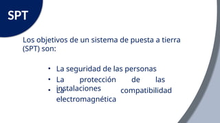 Sistemas de Puesata a Tierra (SPT) - Bajo normativa | PPTX