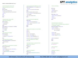 Spt Analytics Sas Programming Tip Sheet V4.0 | PDF | Computer Software ...