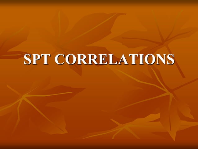 SPT CORRELATIONS.ppt | Physics | Science