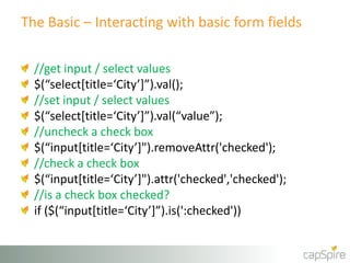 Using jQuery to Maximize Form Usability | PPTX