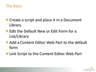 Using jQuery to Maximize Form Usability | PPTX