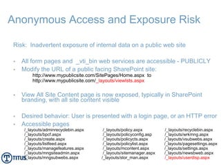 SPTechCon Boston 2013 - Introduction to Security in Microsoft Sharepoint 2013 - Antonio Maio | PPTX