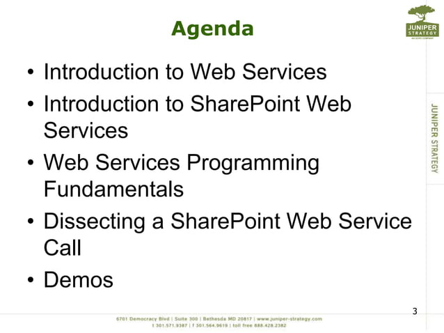 Intro to SharePoint Web Services | PPTX
