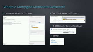 Programming with the SharePoint 2010 Taxonomy API - SPTechCon 2013 | PPTX