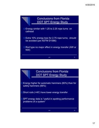 Spt energy calibration frank rausche | PDF
