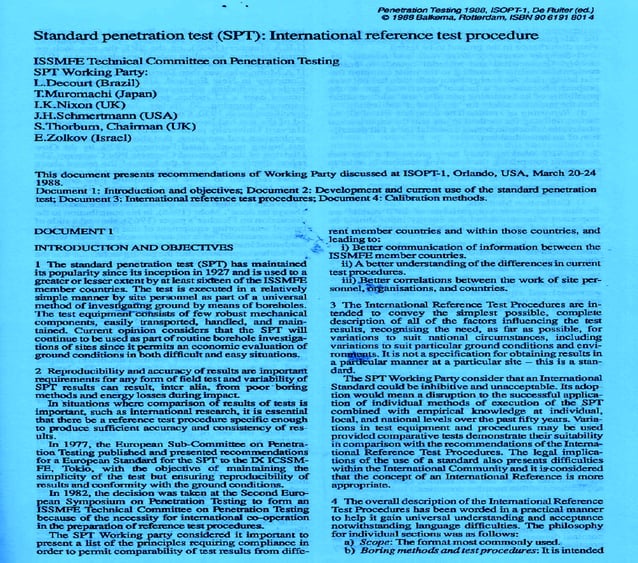 Spt spt t procedures and practical applications -luciano decourt | PPT