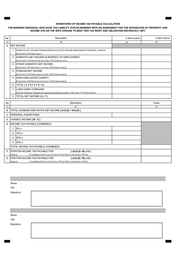 Spt tahunan pph wajib pajak orang pribadi formulir 1770 | PDF ...