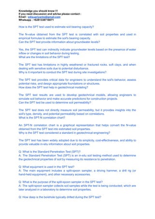 SPT Test - Bali .pdf | Civil Engineering Industry | Industries