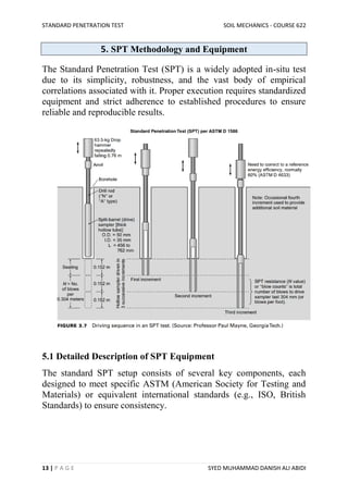 Standard Penetration Test - Report | Geotechnical Engineering | PDF