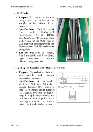 Standard Penetration Test - Report | Geotechnical Engineering | PDF