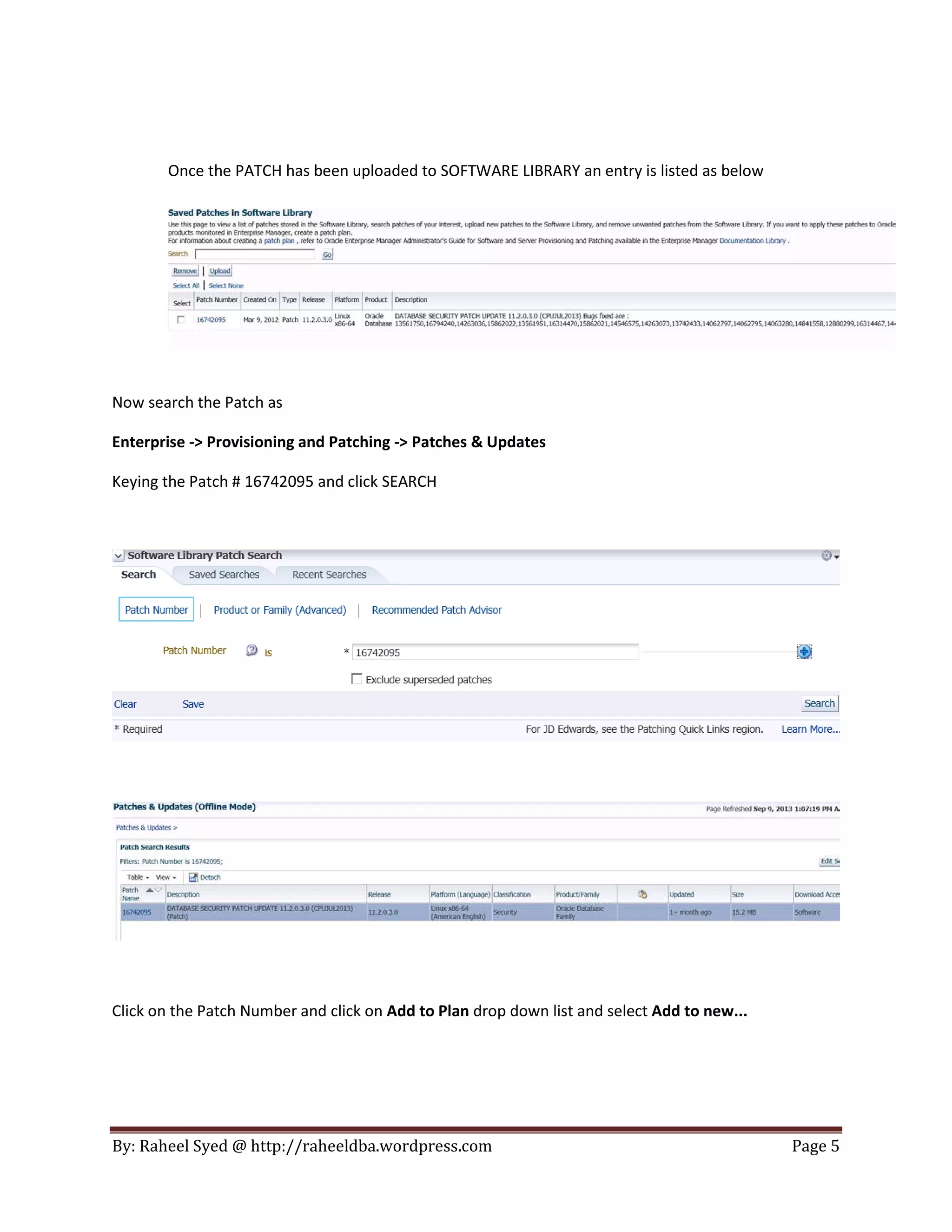 CPU/SPU patch deploy through OEM 12c in offline mode | PDF