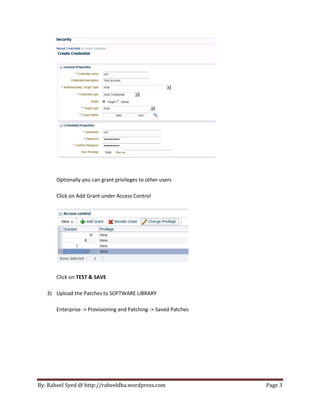 CPU/SPU patch deploy through OEM 12c in offline mode | PDF